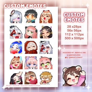 Custom Twitch Emote | Cute Aesthetic Emote Streamers | Twitch | Discord ...