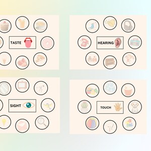 Five Senses Sorting Activity Printable Matching Game Busy Book Toddler ...