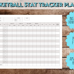 Basketball Score Sheet | Basketball Stat Tracker Player | Score Card ...