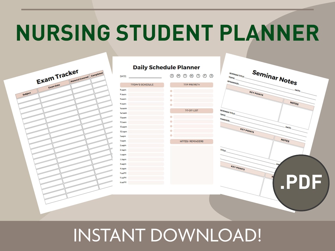 Nursing Student Planner | Nurse Planner 2025 | Medical School Planner ...