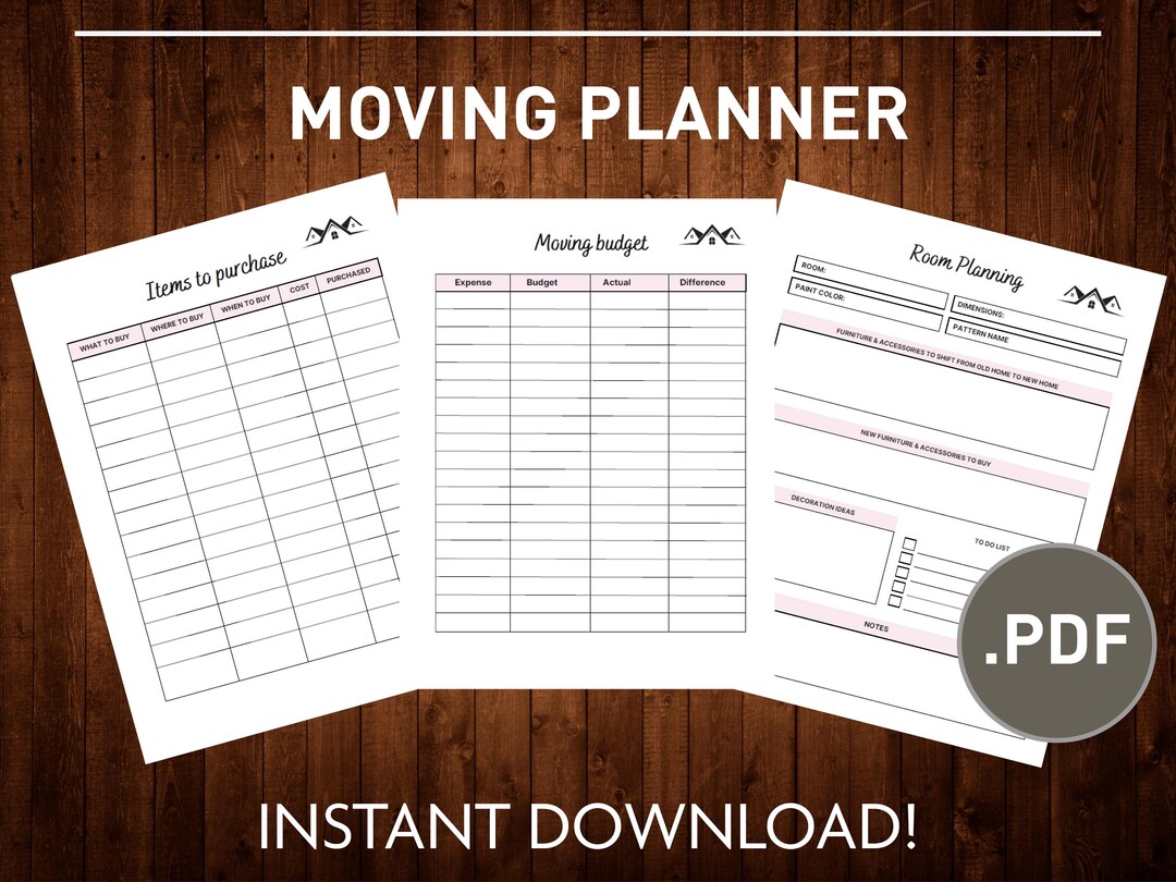 Ultimate Moving Planner Printable | Digital Moving Planner | Change of ...