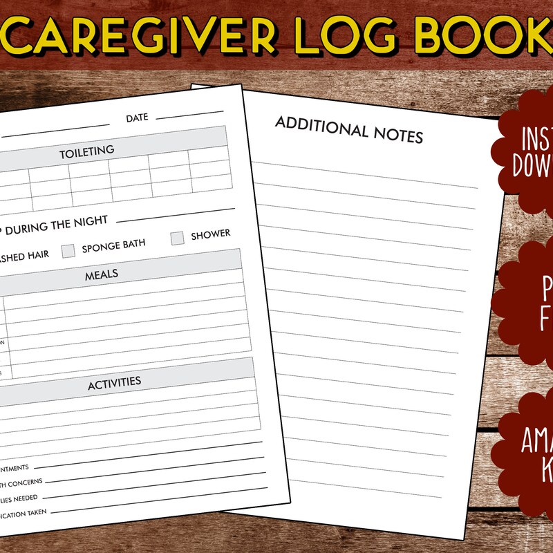 Caregiver Log - Etsy