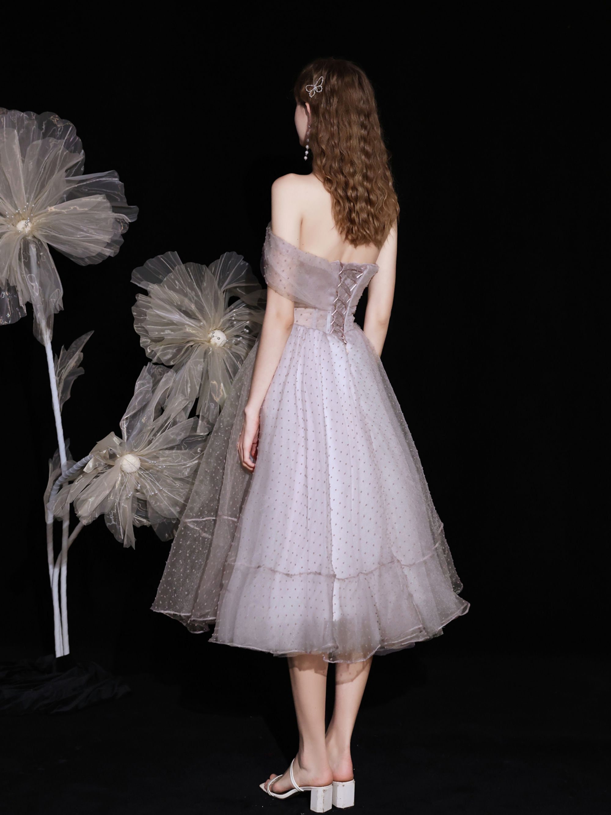 Calf Length Prom Dress Evening Dress Prom Gowns Handmade Bridesmaid ...