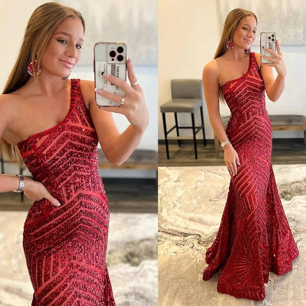 Sequin Prom Dress - Etsy