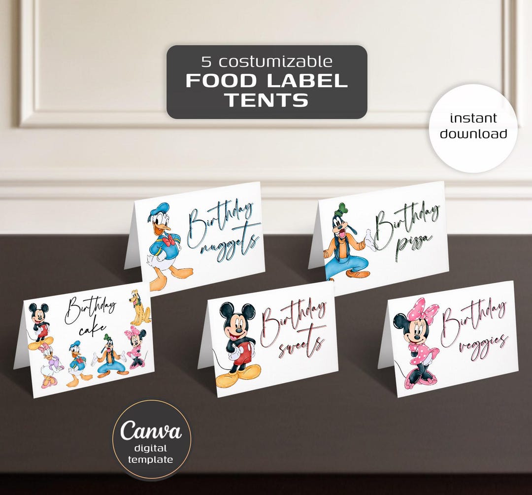 Clubhouse Printable Table Tent, Food or Name Lable, Birthday Party ...