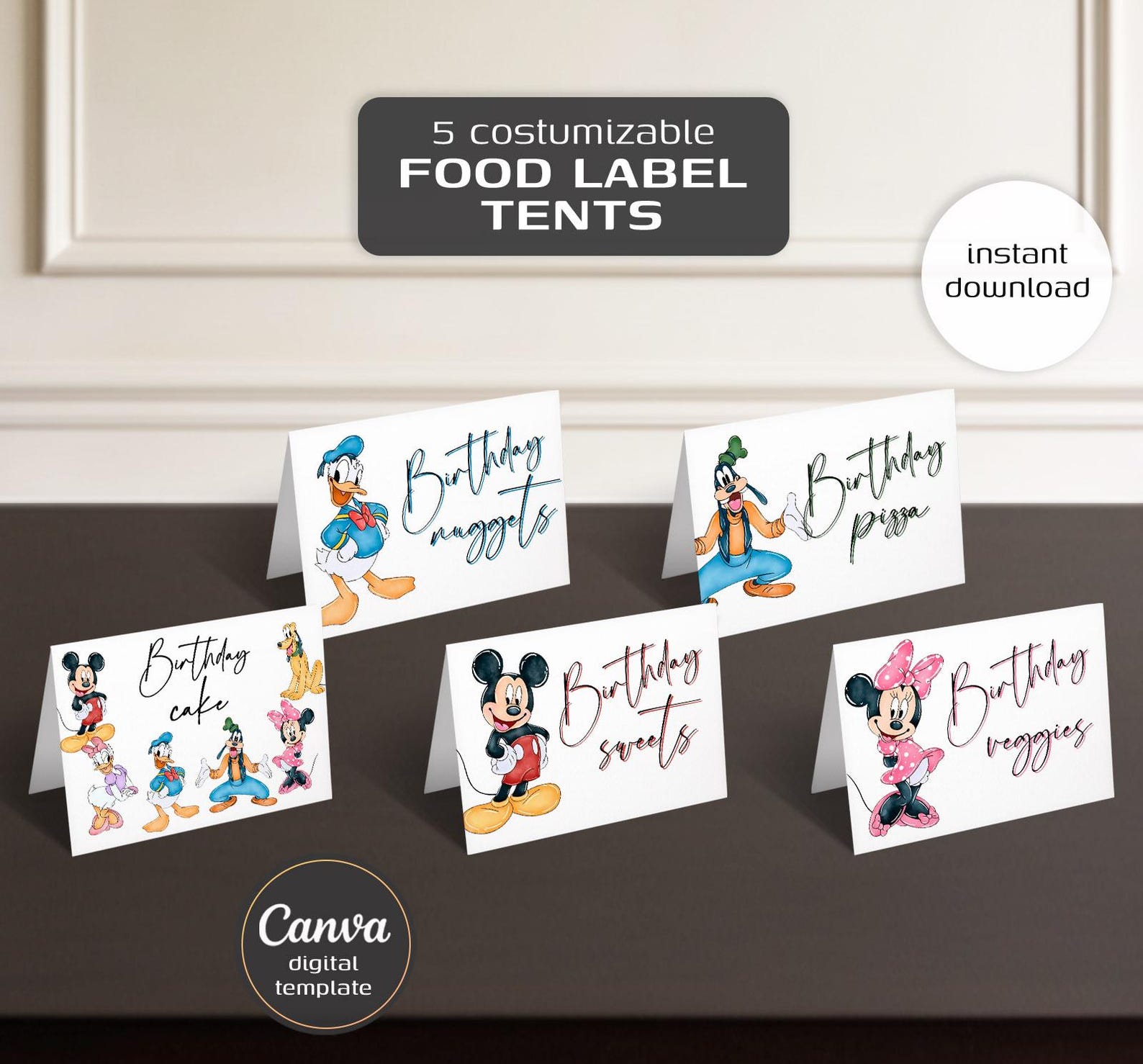 Clubhouse Printable Table Tent, Food or Name Lable, Birthday Party ...