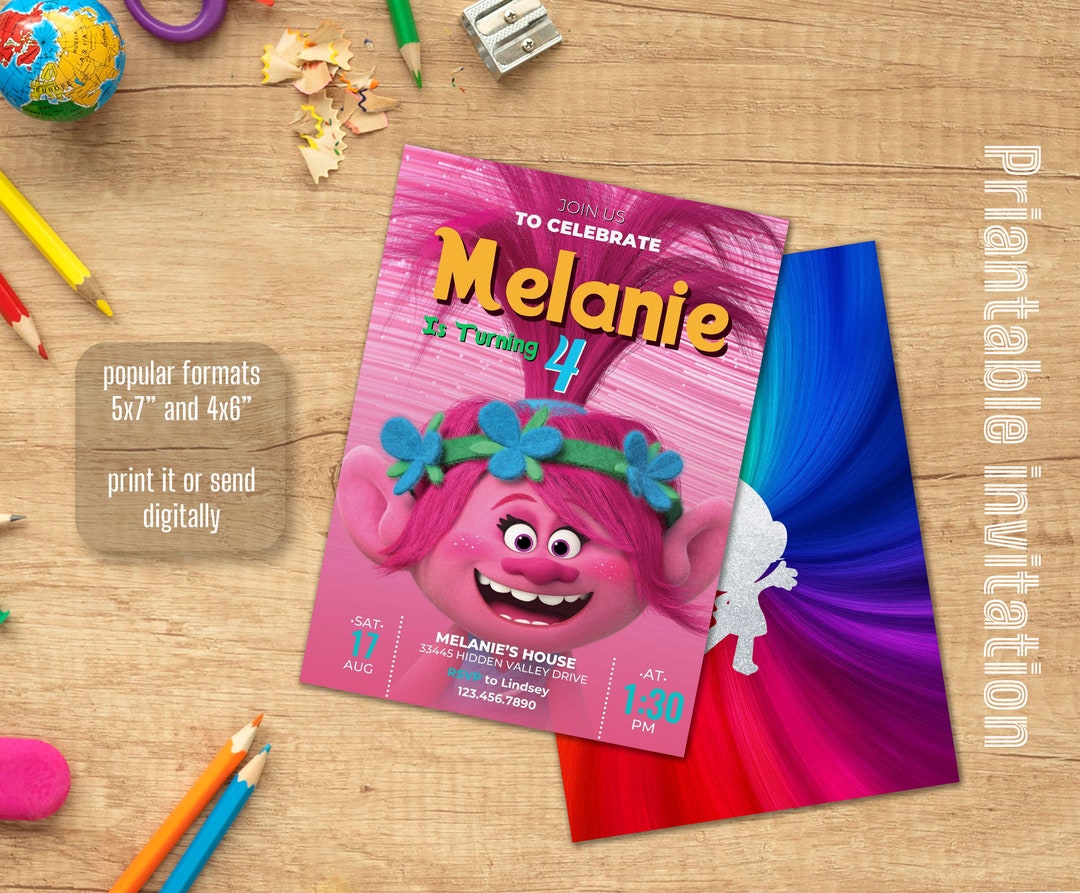 Editable Invitation | Printable Girl Birthday Invite, Electronic ...