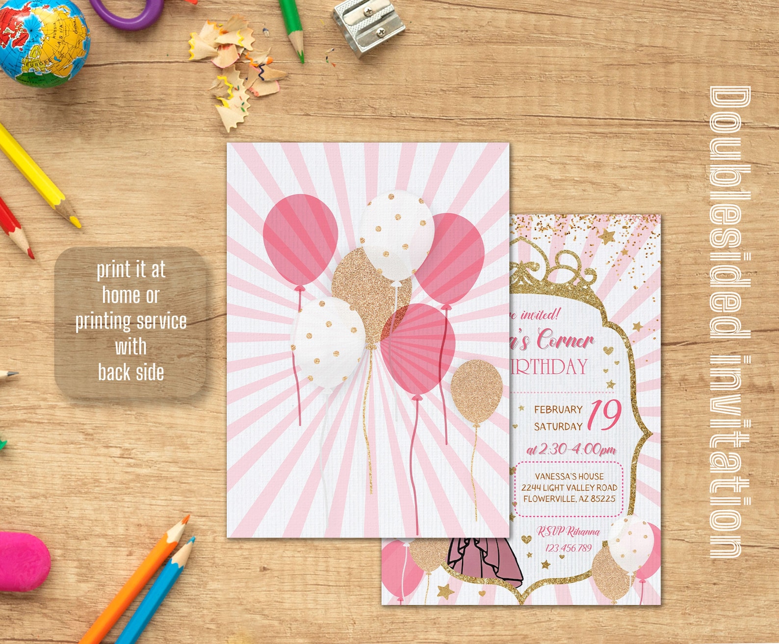 Printable Birthday Invitation, Gracie's Corner Birthday Invite ...