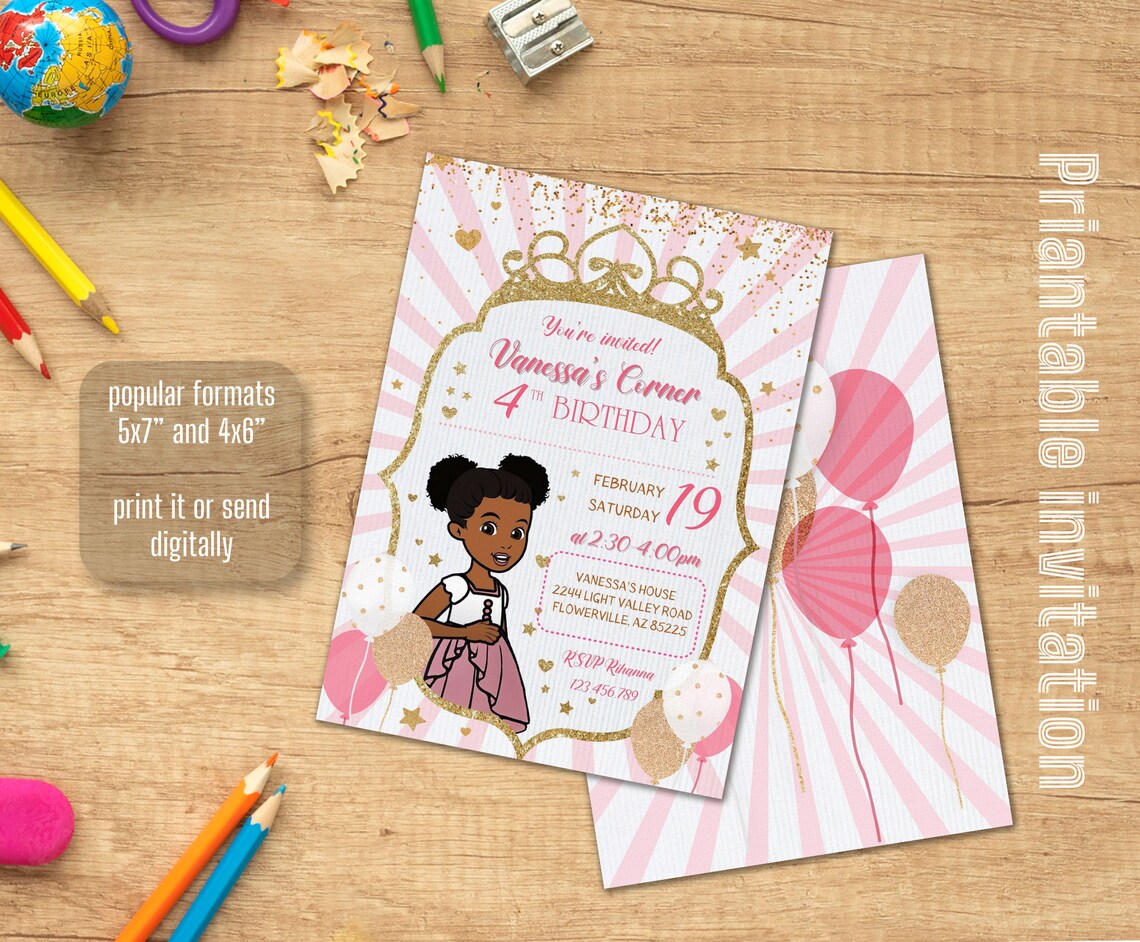 Printable Birthday Invitation, Gracie's Corner Birthday Invite ...