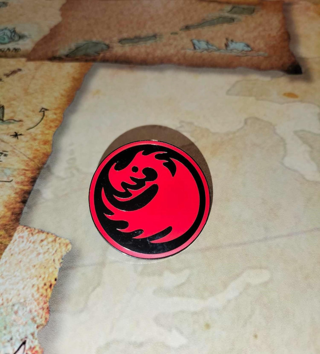Hiccup's Dragon Badge Enamel Pin - Etsy