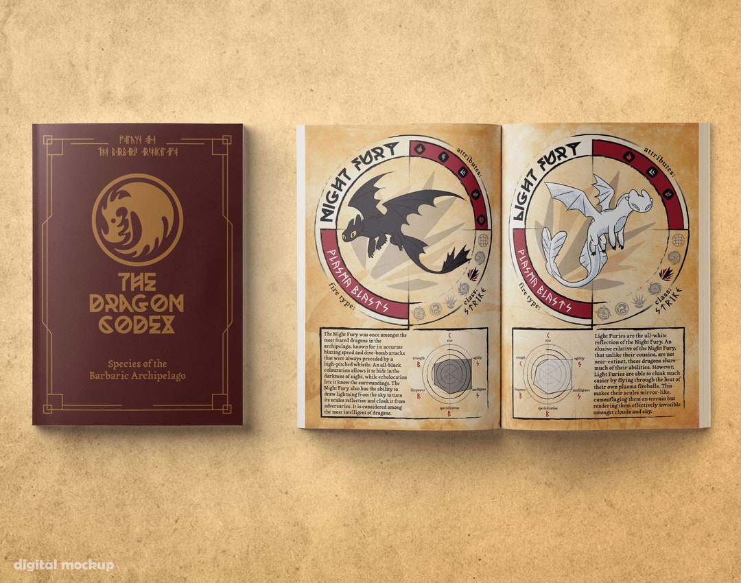 HTTYD Dragon Handbook the Dragon Handbook I - Etsy UK