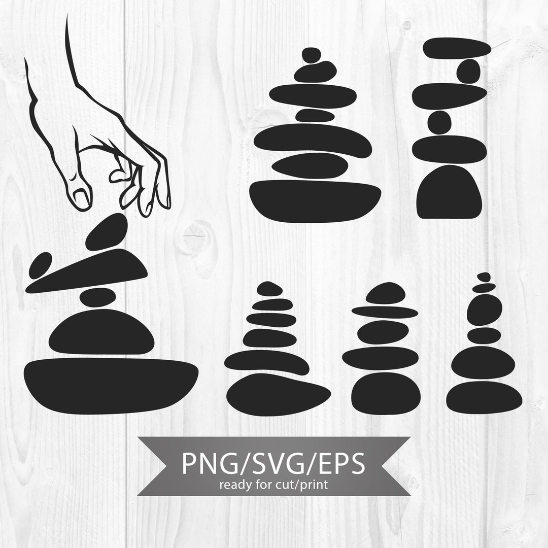 Balancing Stones Svg Stacking Stones Svg Zen Stones Svg - Etsy