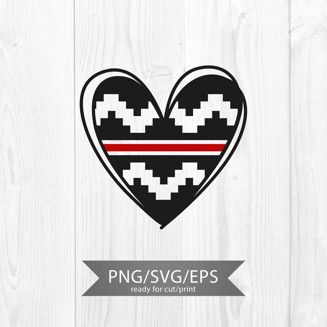 Navajo Heart Svg, Navajo Ornament Svg, Native Heart Svg - Etsy