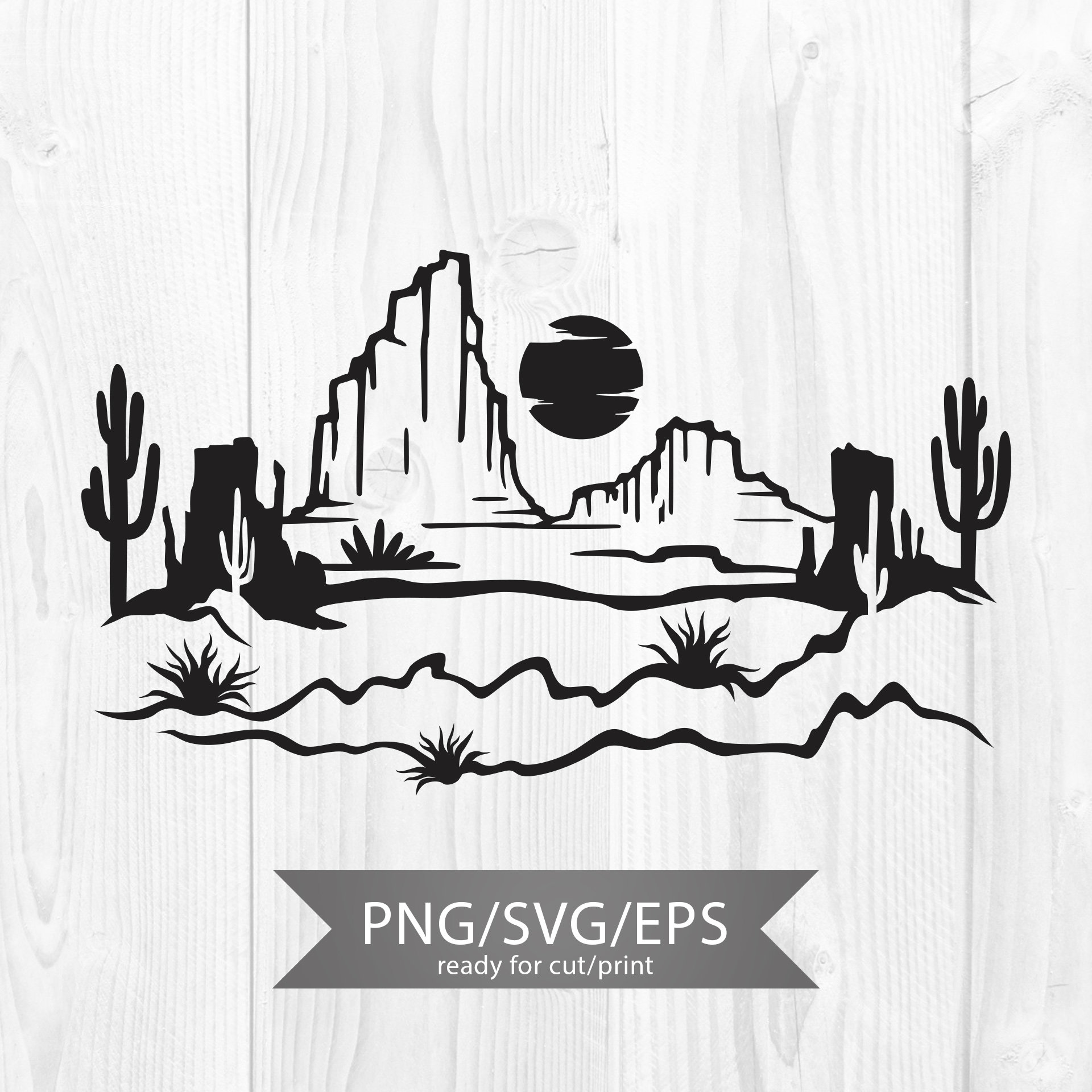 Desert Svg Desert Landscape Svg Desert Cactus Svg Desert - Etsy
