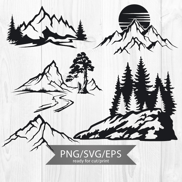 Nature Scene Svg - Etsy