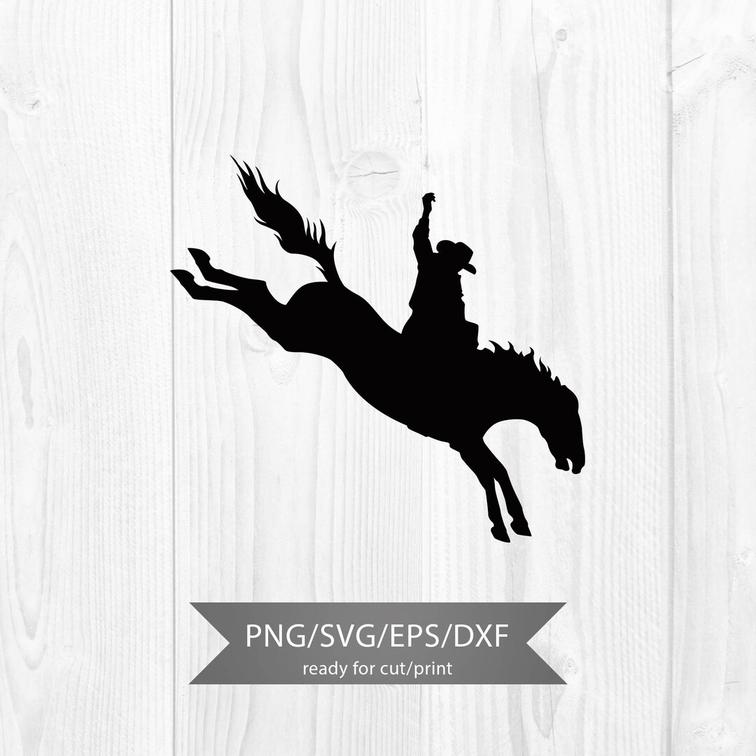 Rodeo Svg, Cowboy Svg, Western Cowboy Riding Horse Svg Png Sublimation ...