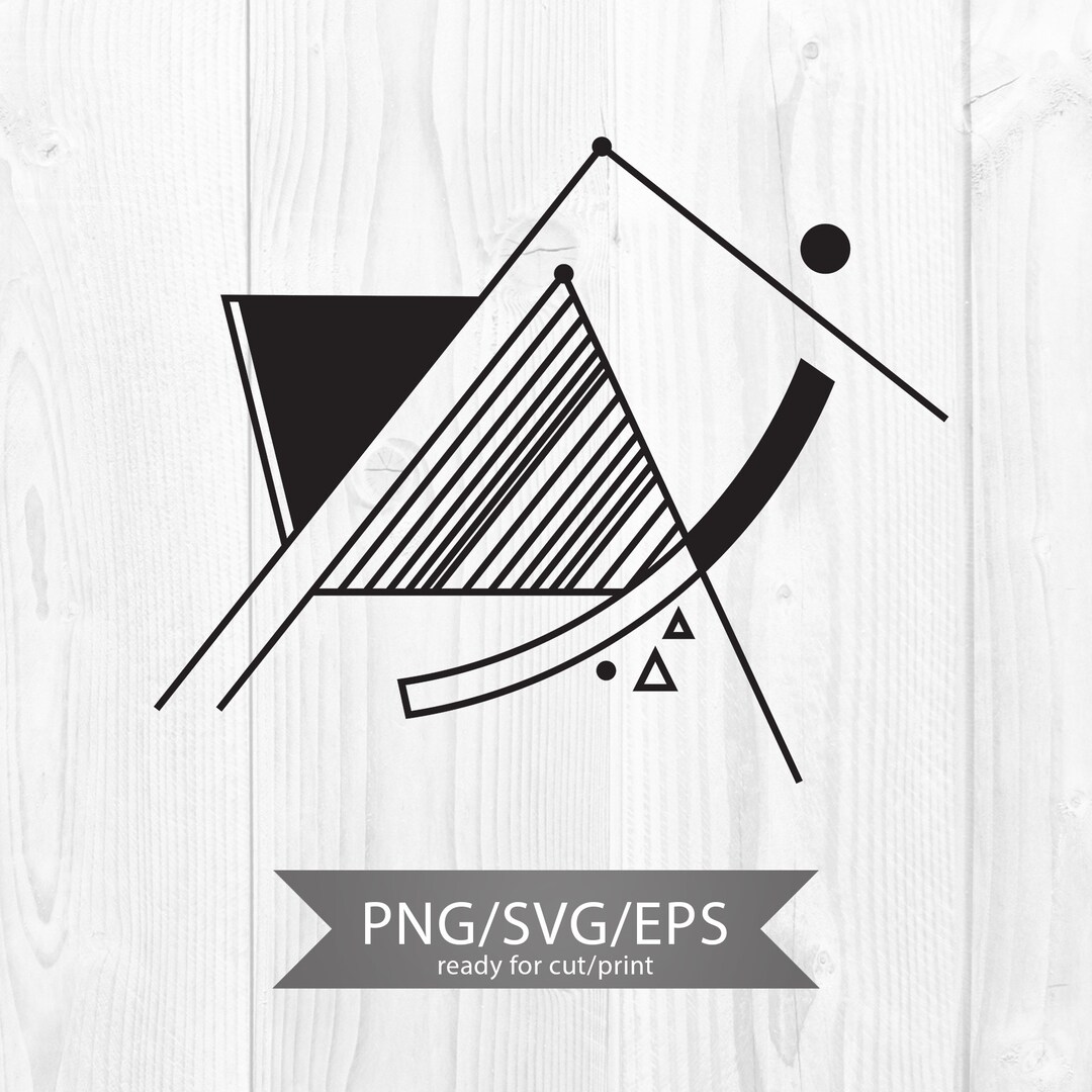 Abstract Line Art Svg Geometric Art Svg Cricut File - Etsy