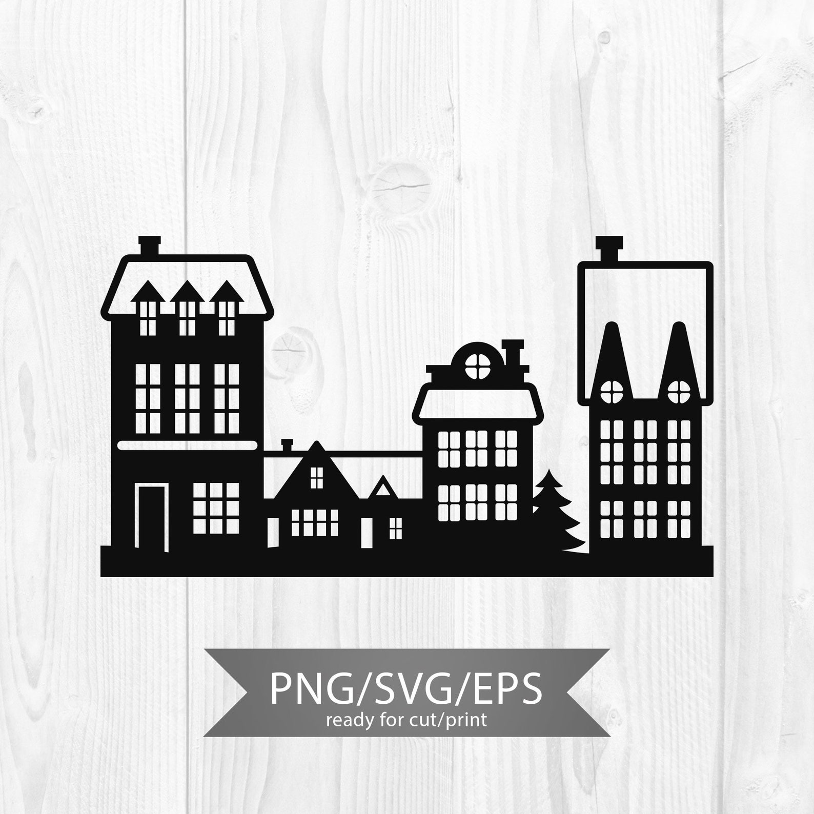 Christmas Village Svg Bundle Christmas House Svg Cricut - Etsy
