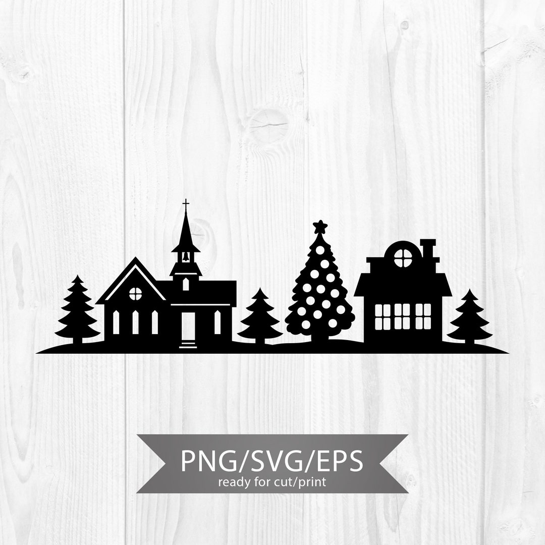Christmas Village Svg Christmas House Svg Cricut File - Etsy