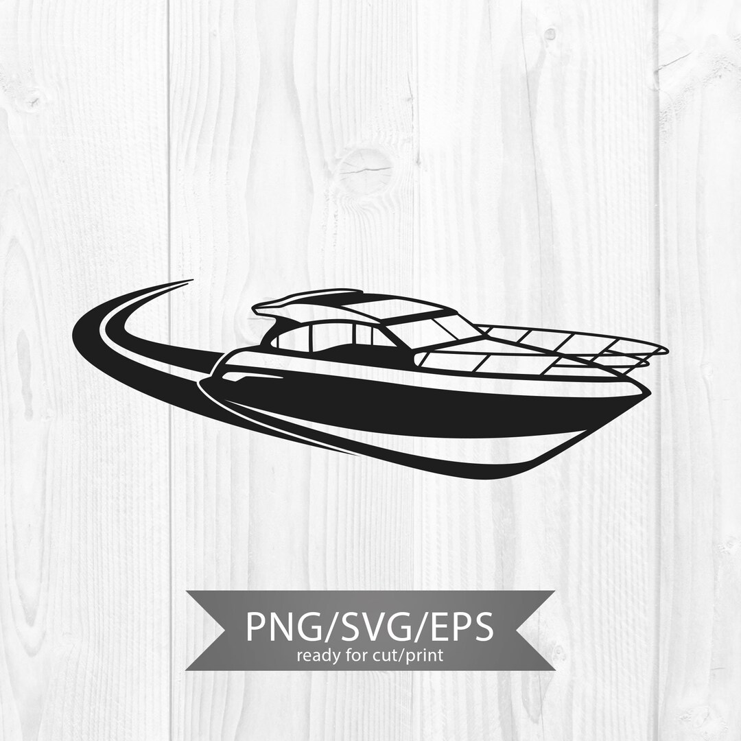 Speed Boat SVG Motor Boat SVG Yacht Svg Speedboat Svg - Etsy Canada