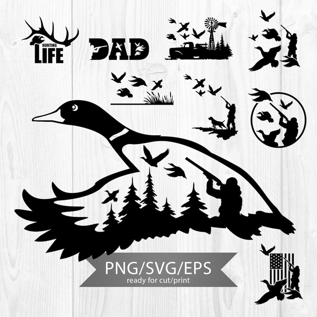 Duck Hunting Svg Duck Hunting Bundle Cricut File Hunting Scene Svg Duck Svg Duck