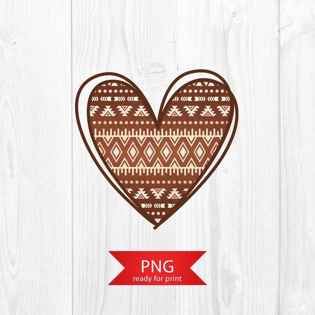 Aztec Heart Png, Navajo Ornament Png, Western Heart Png - Etsy