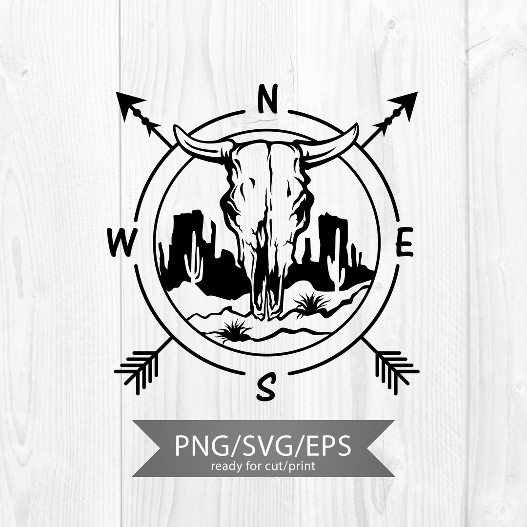 Western Compass Svg, Arrow Svg, Country Travel Svg - Etsy