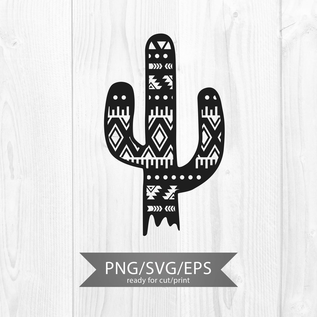 Cactus Svg, Aztec Ornament Svg, Desert Navajo Design Svg, Southern ...