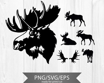 Moose Svg Png - Etsy