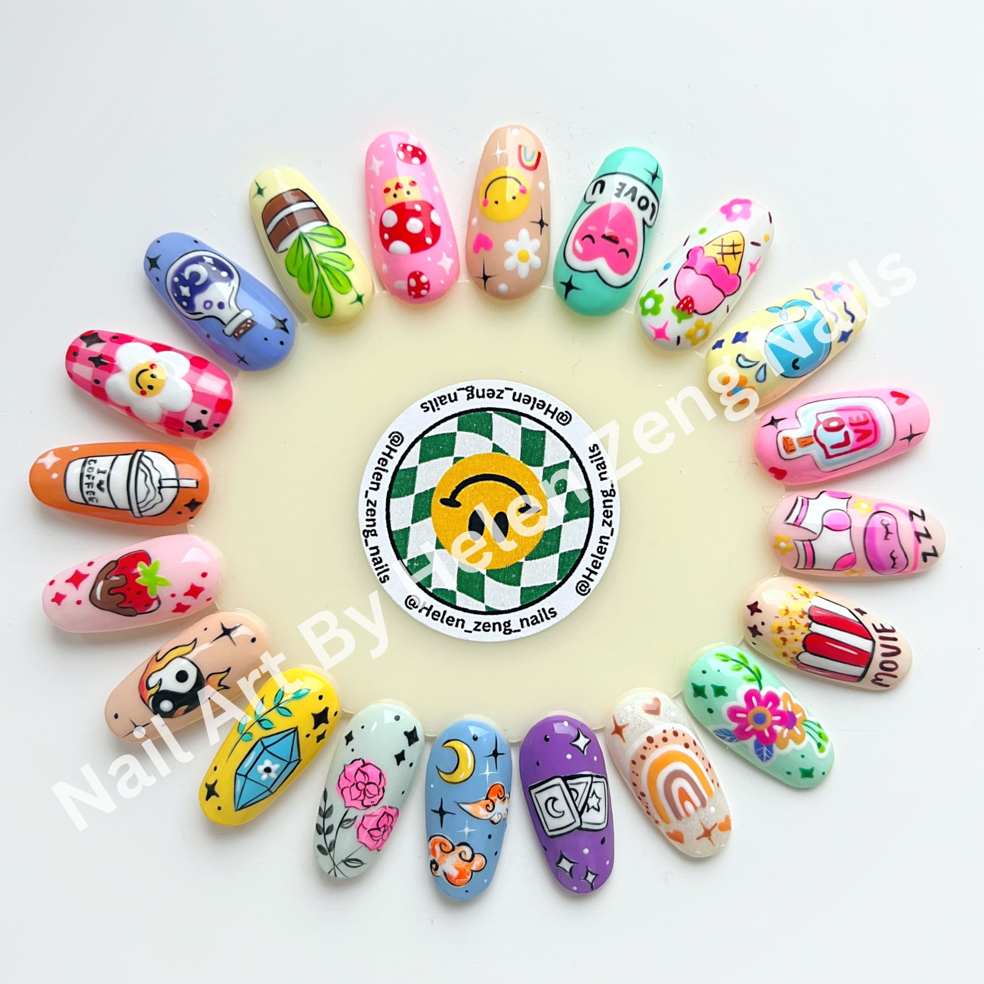 20 Nail Art Video Tutorials. Cartoon Nails. Fun Trendy Nails. Salon ...