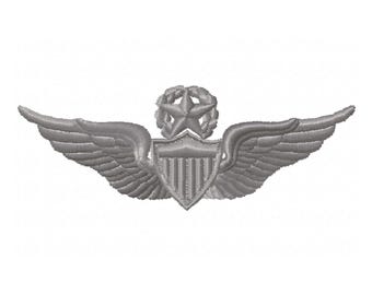 US Air Force Command Pilot Wings Digital Embroidery Design - Etsy