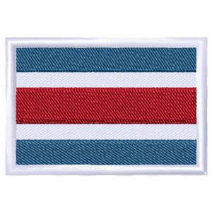 Flag of Costa Rica Digital Embroidery Design - Etsy