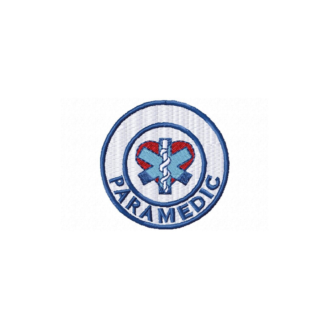Paramedic Badge Digital Embroidery Design - Etsy