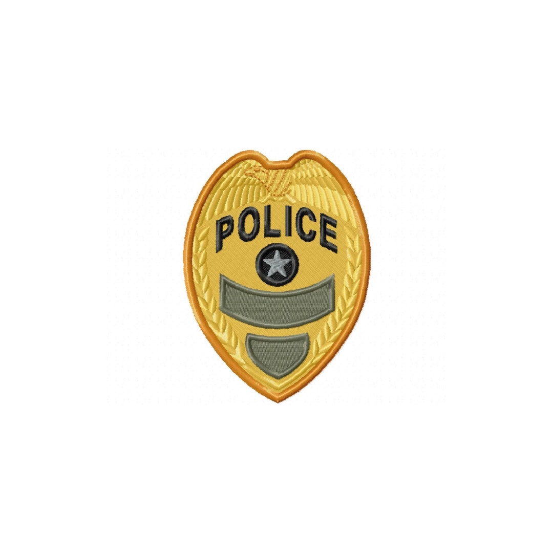Police Badge Digital Embroidery Design - Etsy