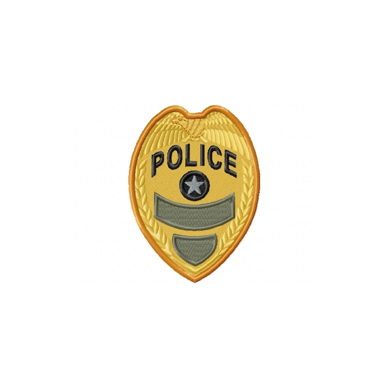 Police Badge Digital Embroidery Design - Etsy