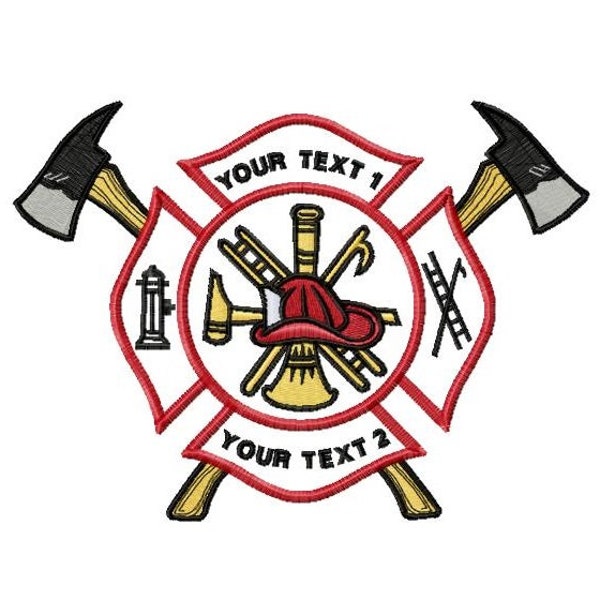 Firefighter Badges Embroidery Design - Etsy