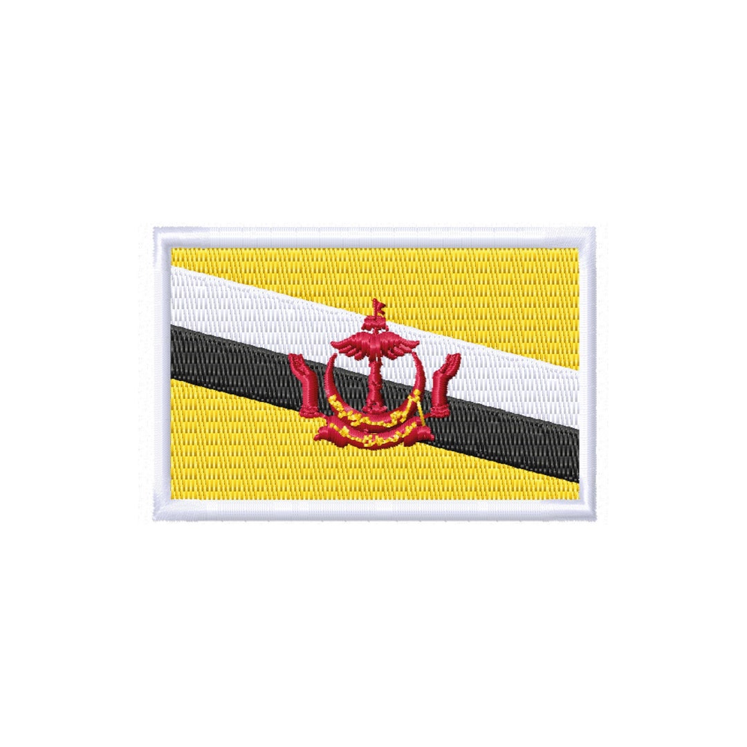 Flag of Brunei Digital Embroidery Design - Etsy