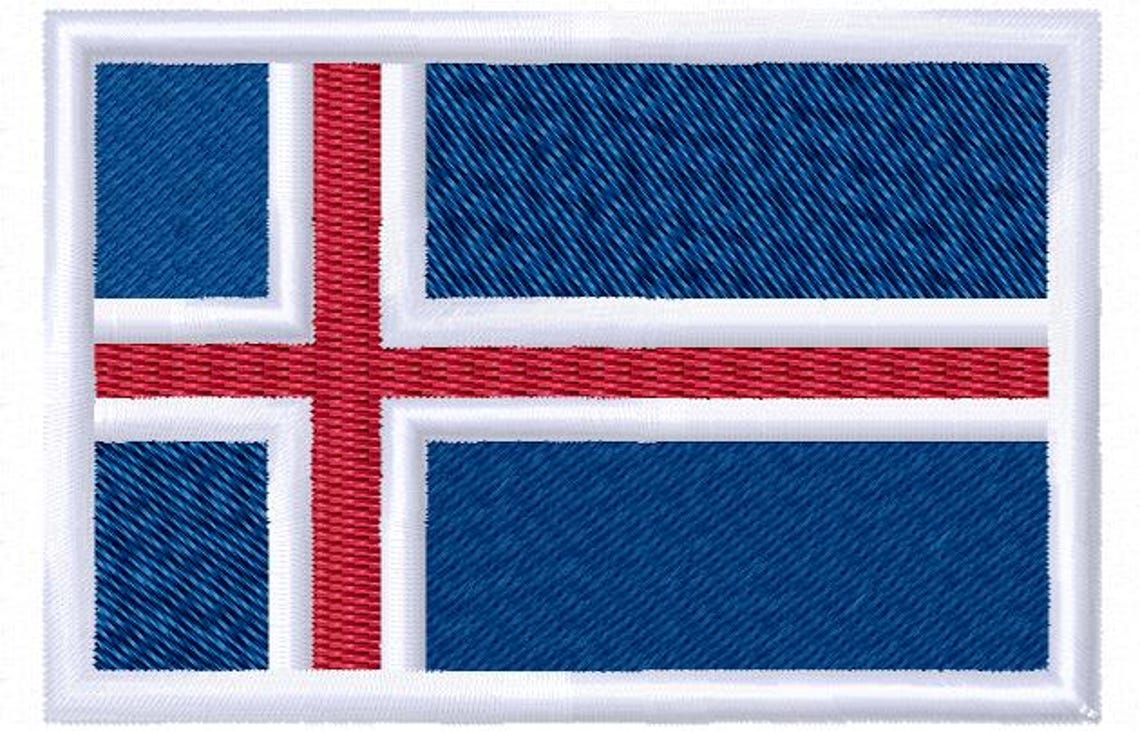 Flag of Iceland Digital Embroidery Design - Etsy