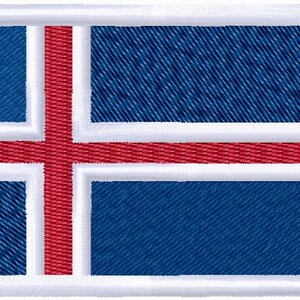 Flag of Iceland Digital Embroidery Design - Etsy