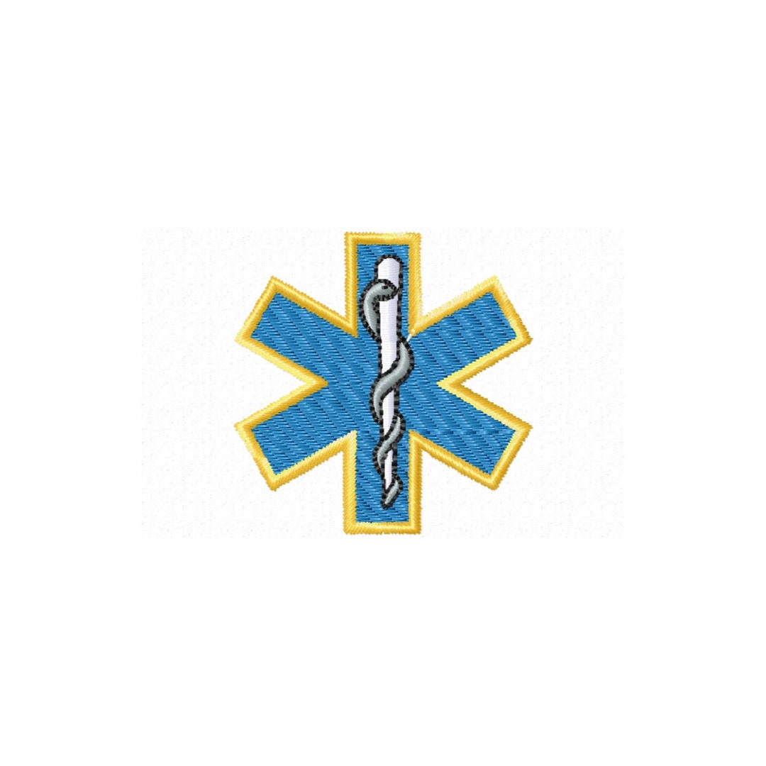 Paramedic Star of Life Digital Embroidery Design - Etsy