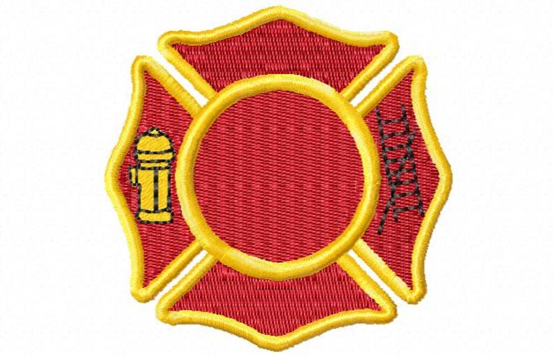 Fire Department Maltese Cross Badge Digital Embroidery Design - Etsy