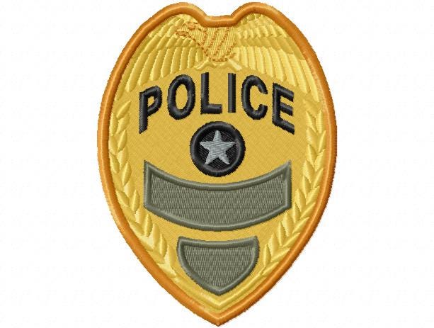 Police Badge Digital Embroidery Design - Etsy