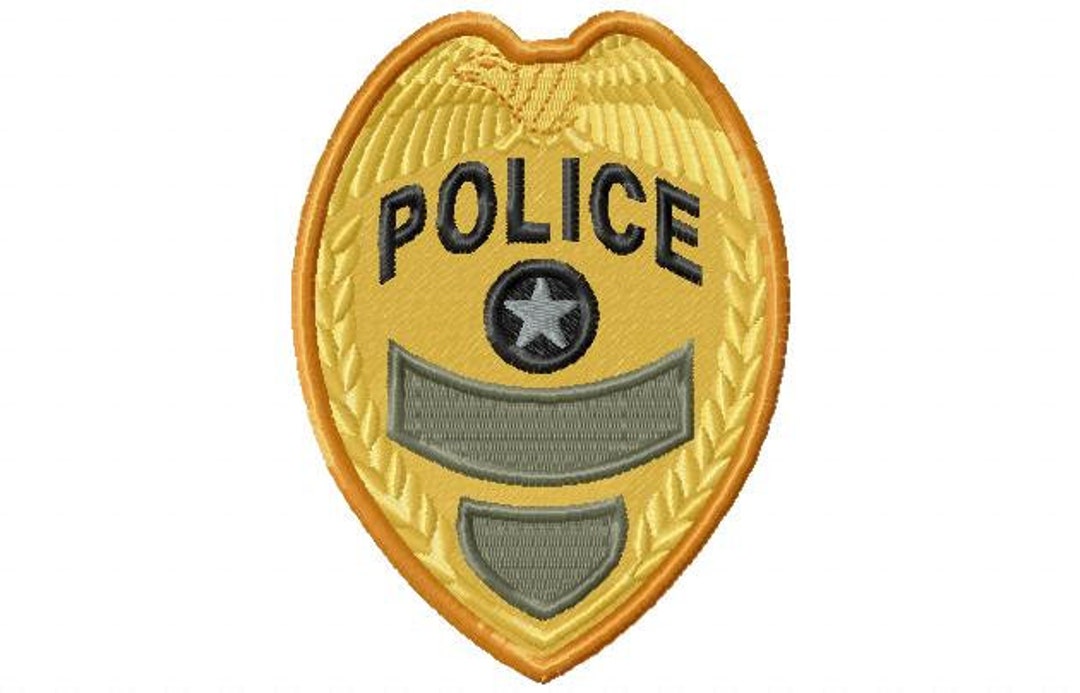 Police Badge Digital Embroidery Design - Etsy