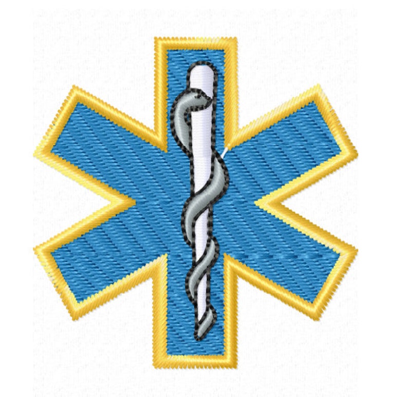 Paramedic Star of Life Digital Embroidery Design - Etsy