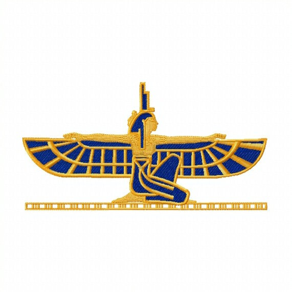 Winged Egyptian Goddess Isis Digital Embroidery Design - Etsy