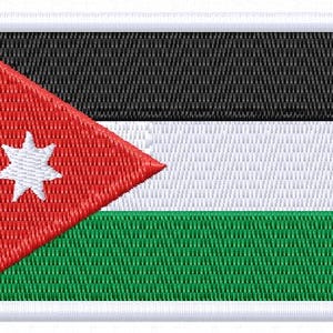 Flag of Jordan Digital Embroidery Design - Etsy