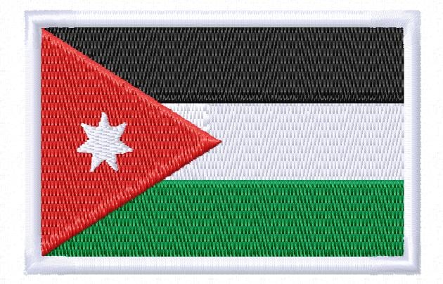 Flag of Jordan Digital Embroidery Design - Etsy