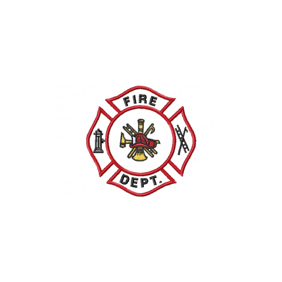 Fire Department Maltese Cross Badge Digital Embroidery Design - Etsy