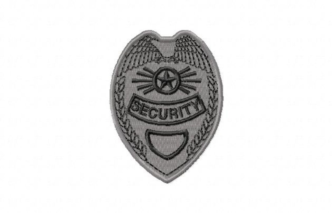 Customizable Security Badge Digital Embroidery Design - Etsy