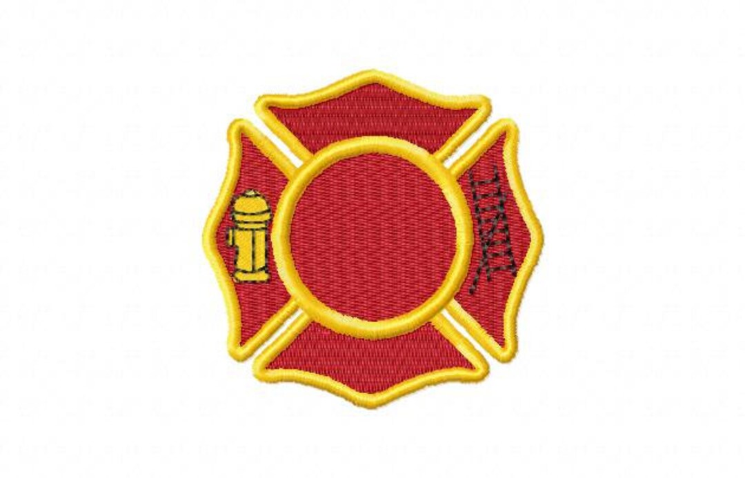 Fire Department Maltese Cross Badge Digital Embroidery Design - Etsy